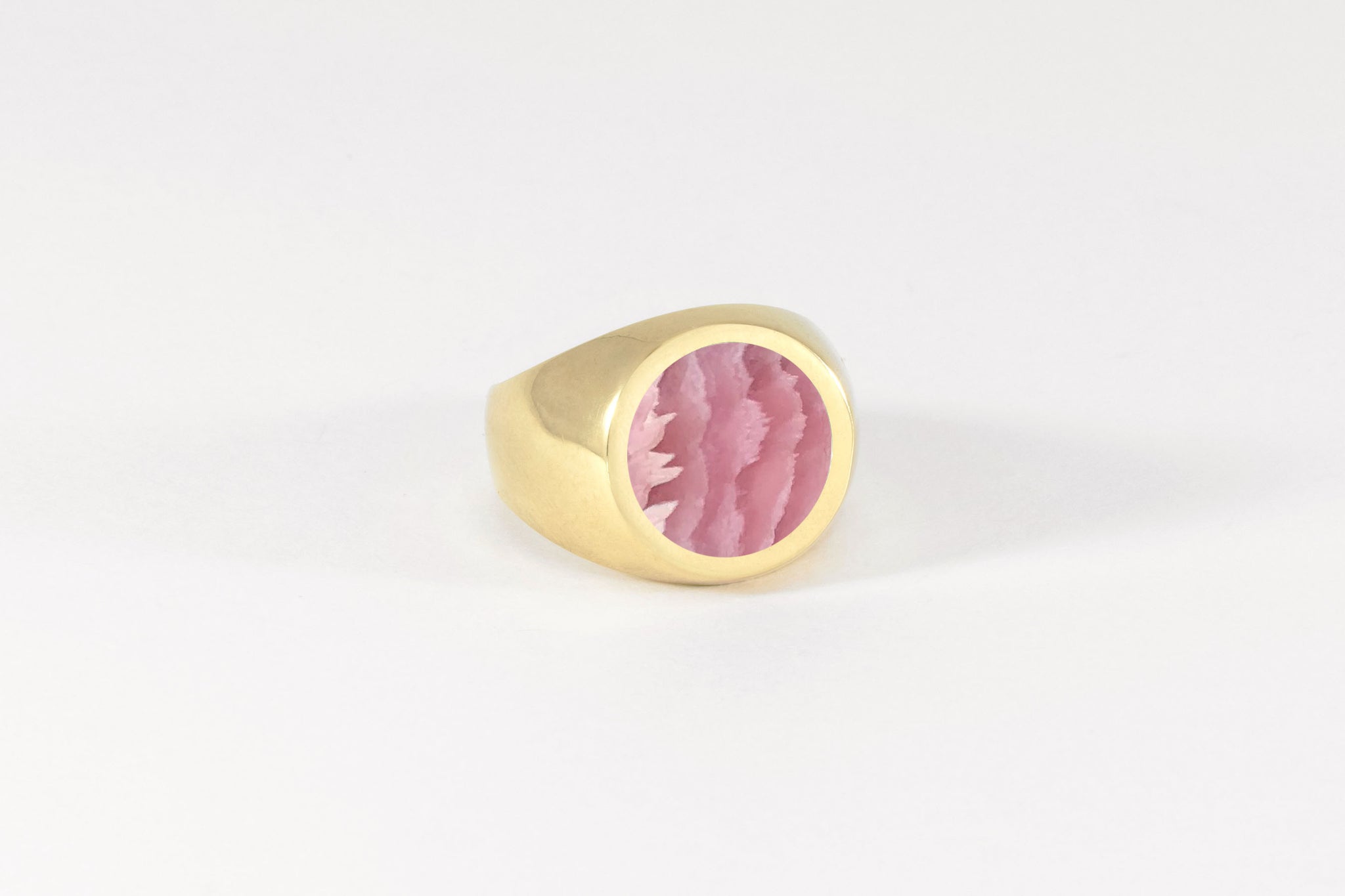 Legier Rhodochrosite Round Stone Signet Ring– legier