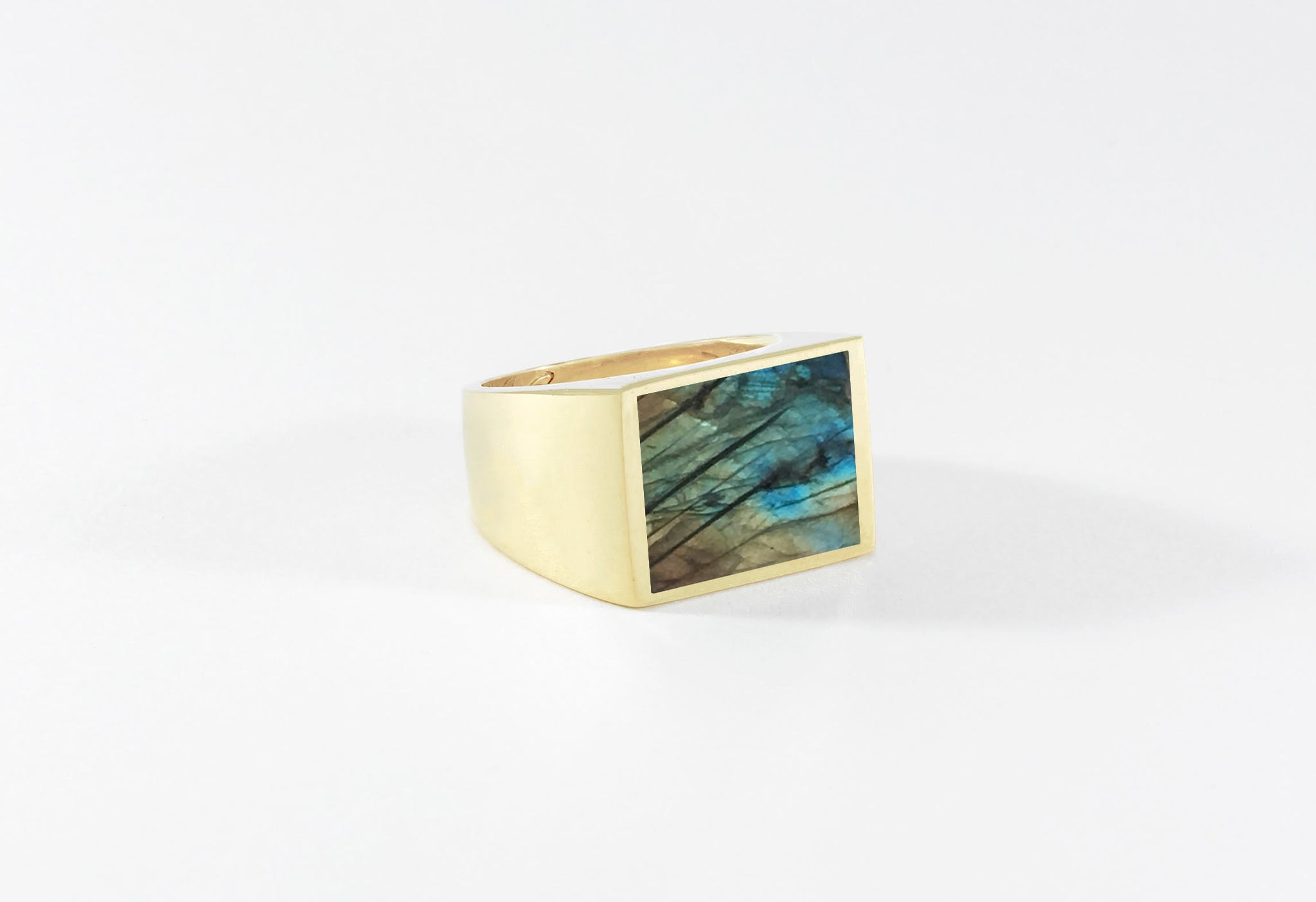 Labradorite Stone Signet Ring Legier– legier