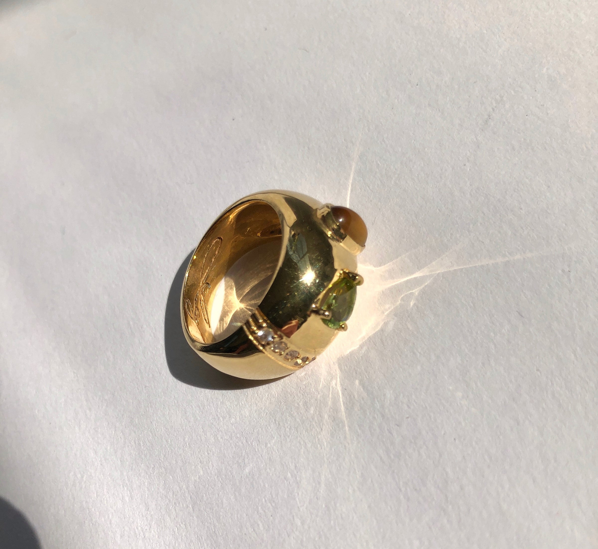 Bubble Bezel Rings– legier