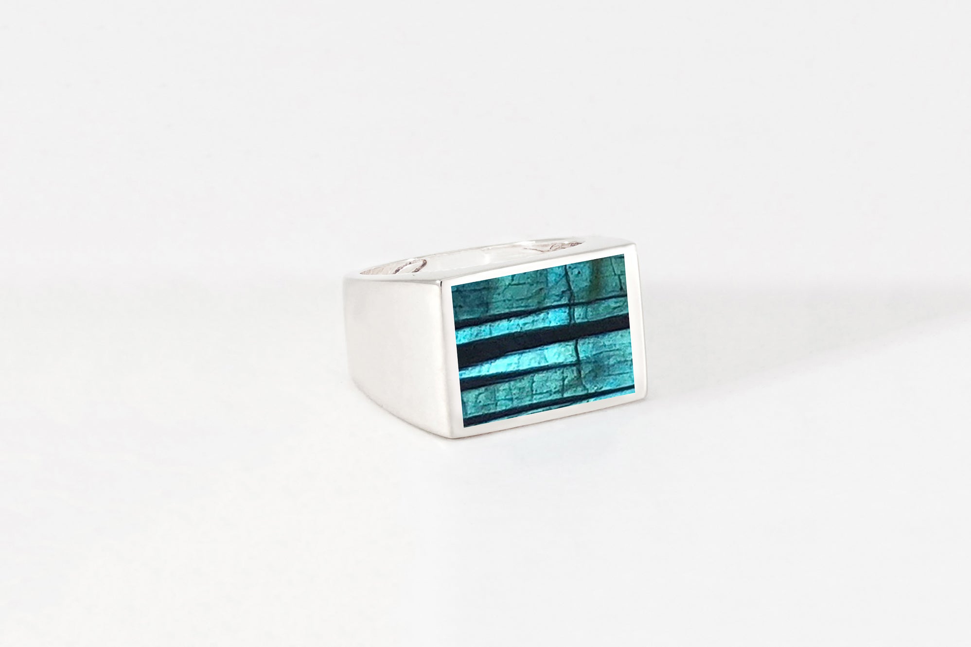 Labradorite Stone Signet Ring Legier– legier