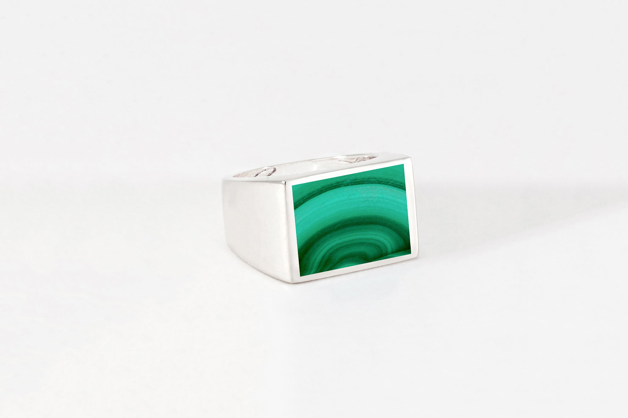 Malachite Stone Signet Ring Legier– legier