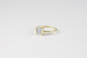 Broken Circle Stone Signet Ring– legier